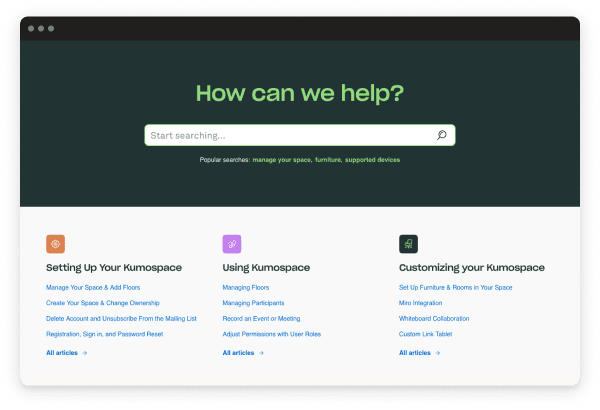 Kumospace Virtual Office Onboarding Guides